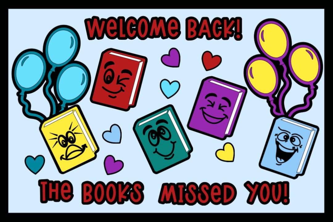 Welcome Back to School Bulletin Board Kit: Classroom Library Decor - Etsy