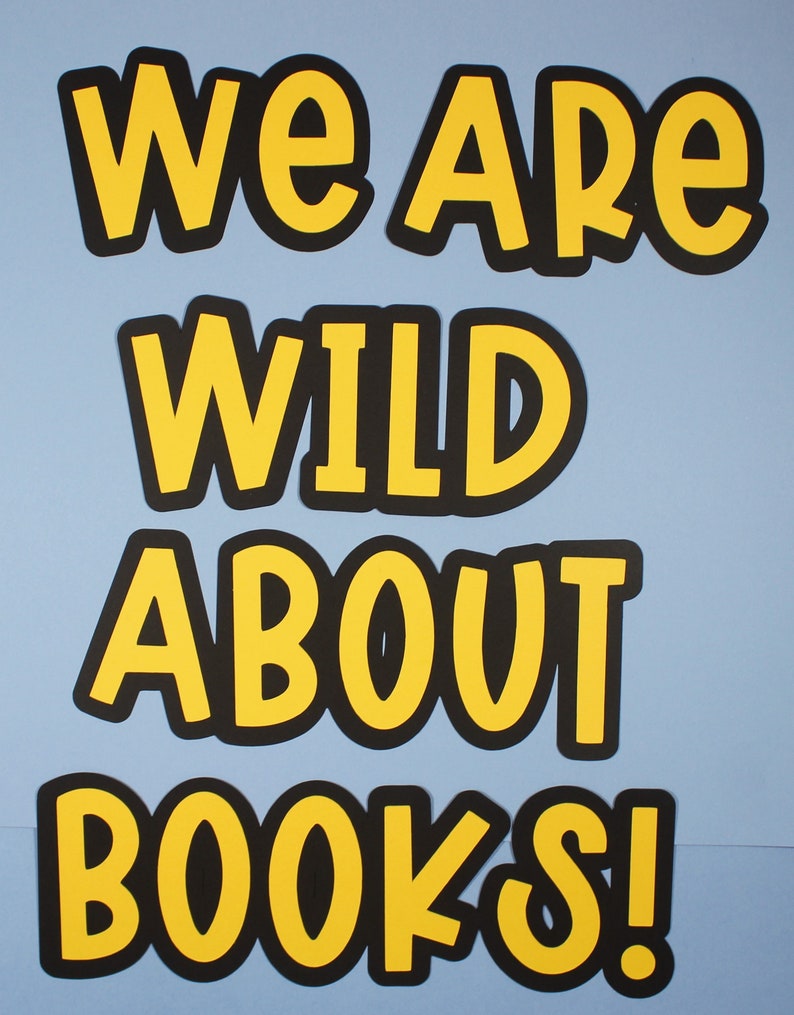 We Are Wild About Books Bulletin Board Kit Reading School - Etsy