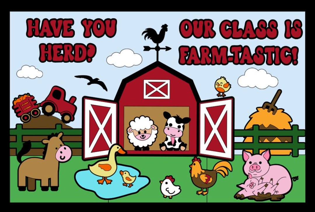 Farm Animals Bulletin Board Kit: Classroom, Library, Door Decor - Etsy