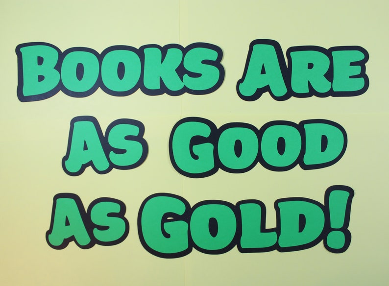 Books Are as Good as Gold Bulletin Board Kit Reading | Etsy