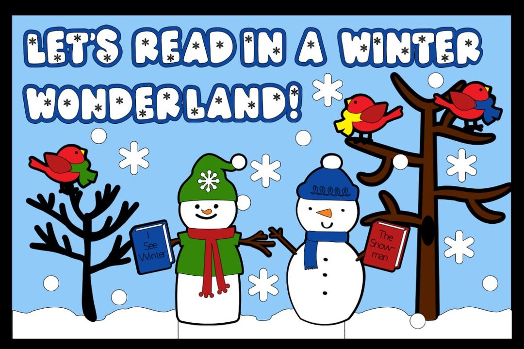 Winter Wonderland Bulletin Board Kit: Classroom Library Door Decor - Etsy