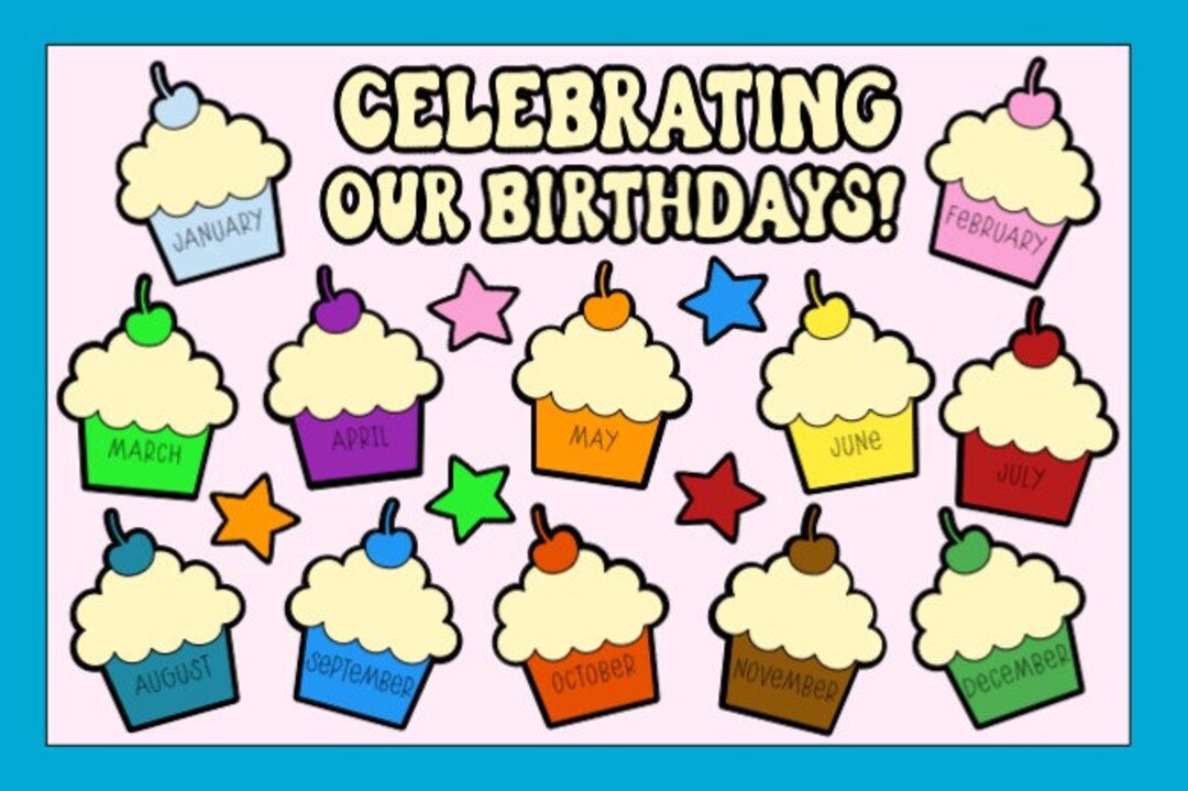 Celebrating Our Birthdays Bulletin Board Kit, School, Classroom ...