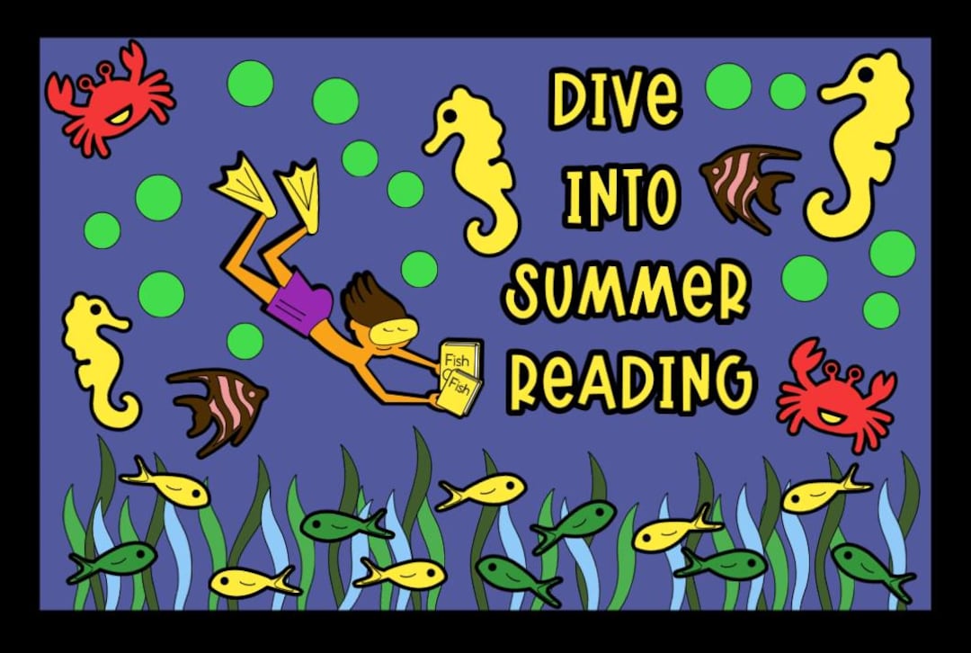 Dive Into Summer Reading Bulletin Board Kit: Classroom Library Decor - Etsy
