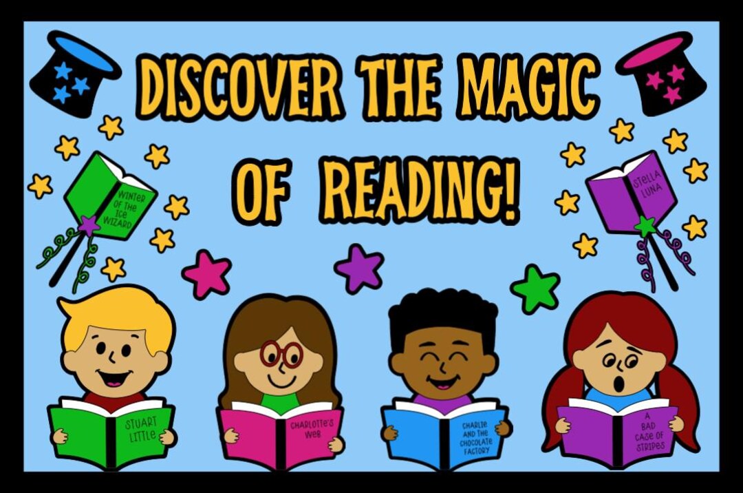 Magic of Reading Bulletin Board Kit: Classroom Library Decor - Etsy