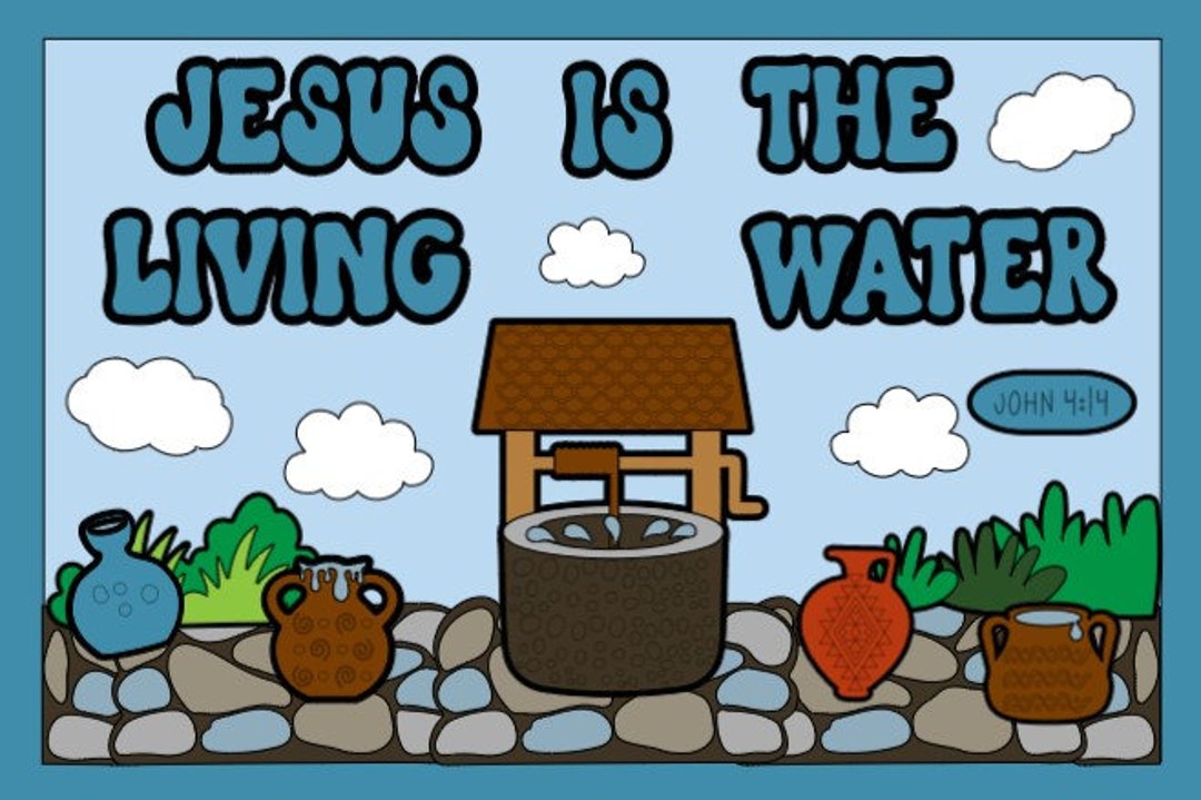 Jesus is the Living Water Bulletin Board Kit, Scripture John, Bible ...