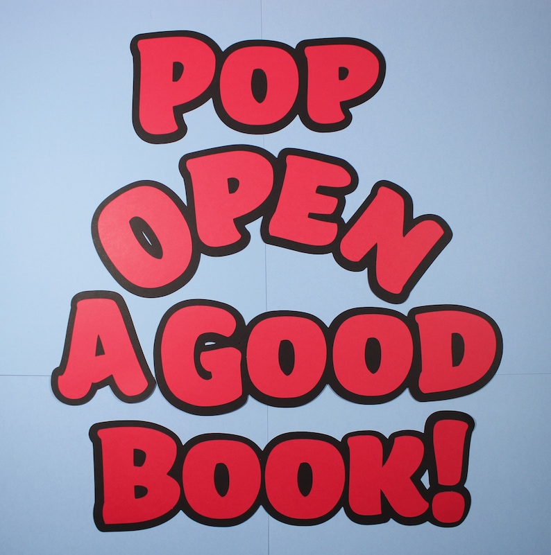 Pop Open A Good Book Bulletin Board Kit Reading School | Etsy