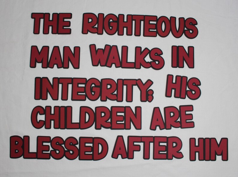 Righteous Man Proverbs Bulletin Board Kit: Church Classroom Decor - Etsy