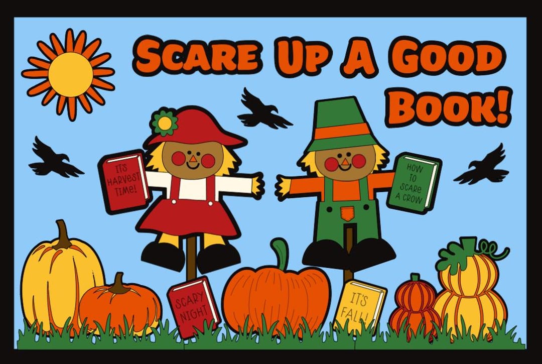 Fall Scarecrow Bulletin Board Kit: Classroom Library Door Decor - Etsy