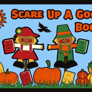 Fall Scarecrow Bulletin Board Kit: Classroom Library Door Decor - Etsy