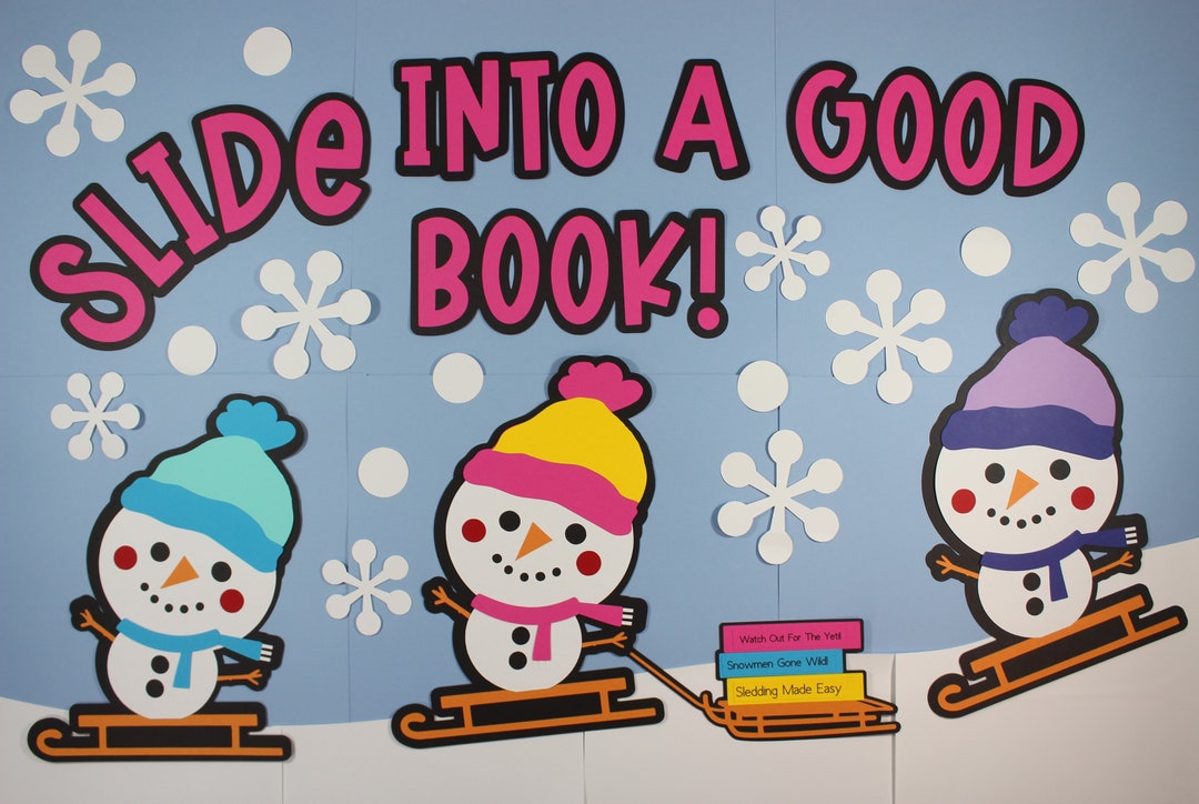 Slide Into A Good Book Bulletin Board Kit School Classroom - Etsy