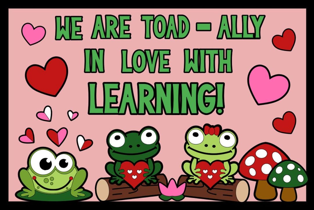 Frog Valentine Bulletin Board Kit: Classroom Door Decoration - Etsy
