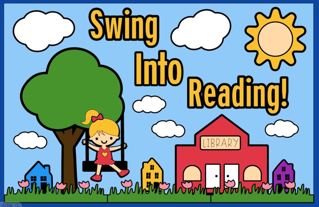Swing Into Reading Bulletin Board Kit, Reading, School, Library ...