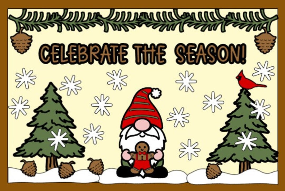 Celebrate the Season Bulletin Board Kit, Holiday, Winter, School ...