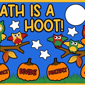 Math is A Hoot Bulletin Board Kit, School, Teacher, Classroom, Math ...