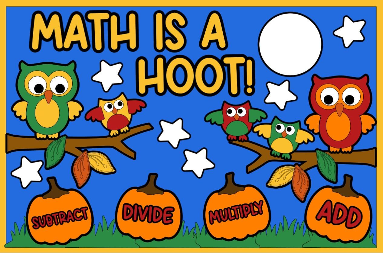 Math is A Hoot Bulletin Board Kit School Teacher Classroom - Etsy