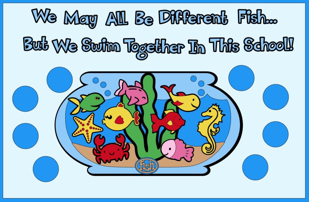 We All Swim Together Bulletin Board Kit: School Classroom Decor - Etsy