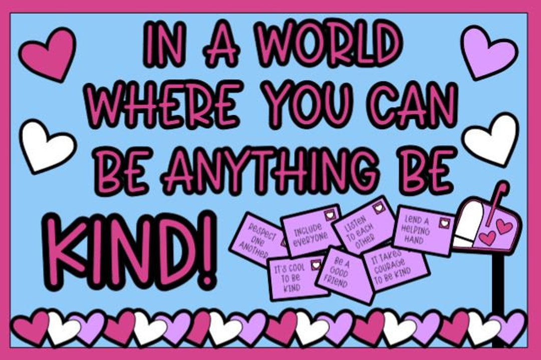 Kindness Bulletin Board Kit, School, Library, Teacher, Librarian ...