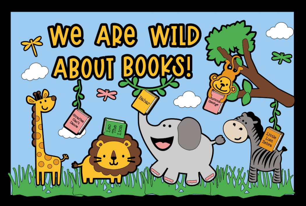 Wild About Books Bulletin Board Kit: Zoo Animals Classroom Decor - Etsy