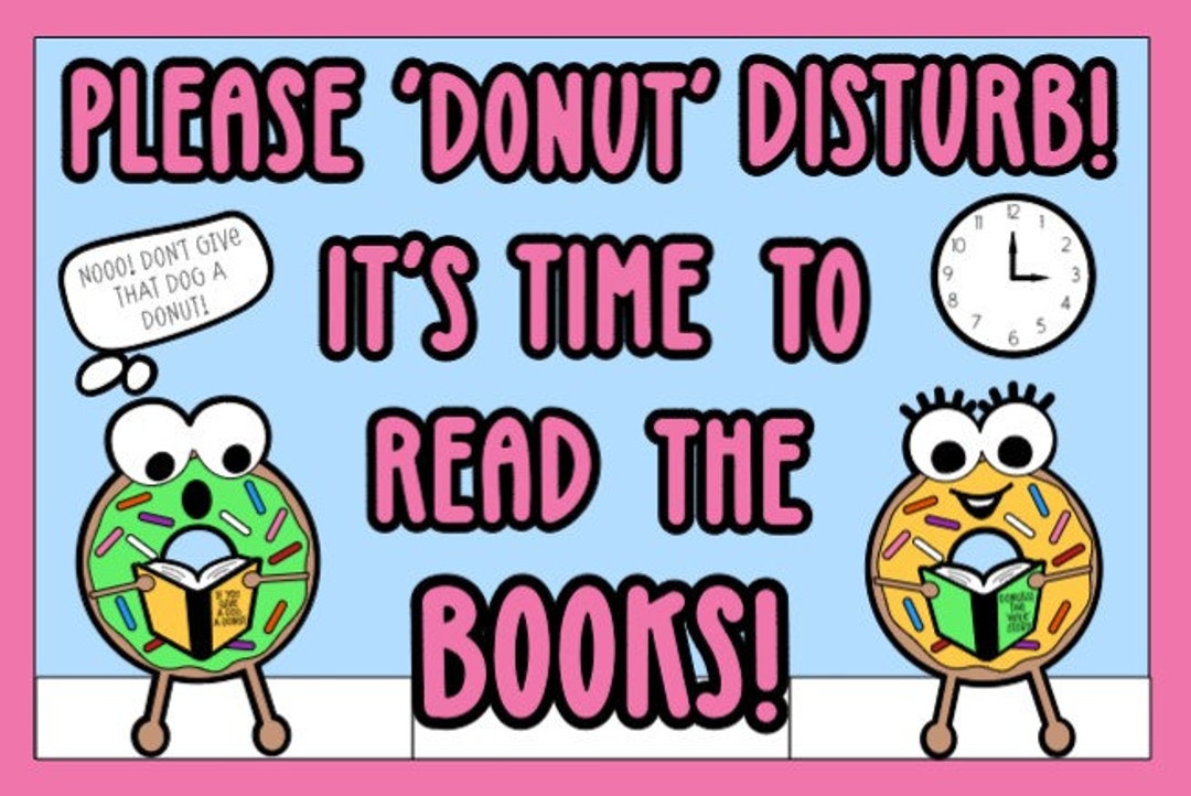 Donut Disturb Bulletin Board Kit, Reading, Libraries, School, Classroom ...