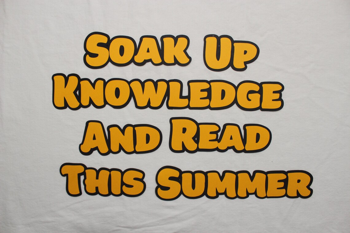 Soak up Knowledge Bulletin Board Kit Reading School - Etsy