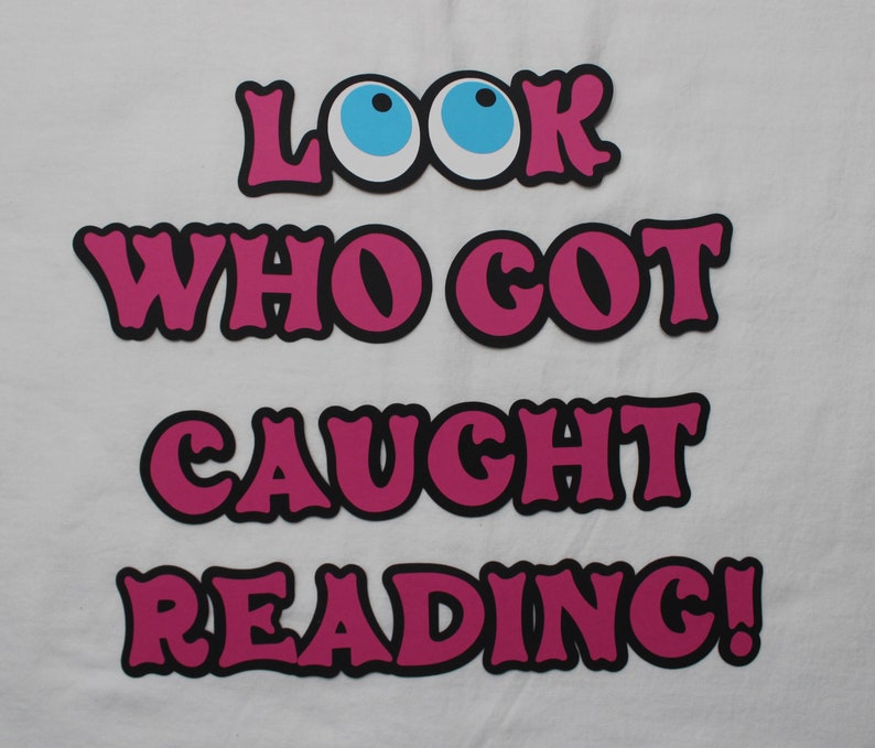 Look Who Got Caught Reading Bulletin Board Kit Reading - Etsy