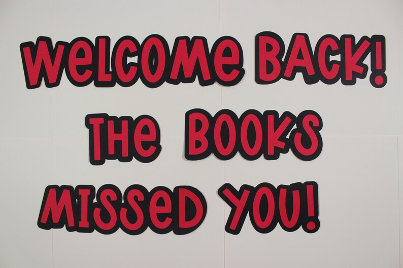 Welcome Back to School Bulletin Board Kit: Classroom Library Decor - Etsy