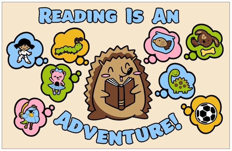 Reading is an Adventure Bulletin Board Kit Reading - Etsy