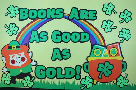 Books Are as Good as Gold Bulletin Board Kit Reading | Etsy
