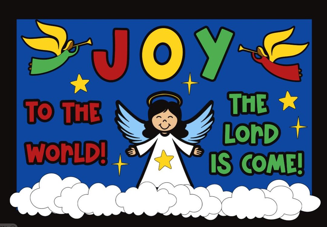JOY to the World Bulletin Board Kit, Christmas, Jesus, Angels - Etsy