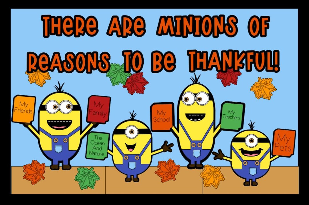 Minions Thanksgiving Bulletin Board Kit: Classroom Door Decoration - Etsy
