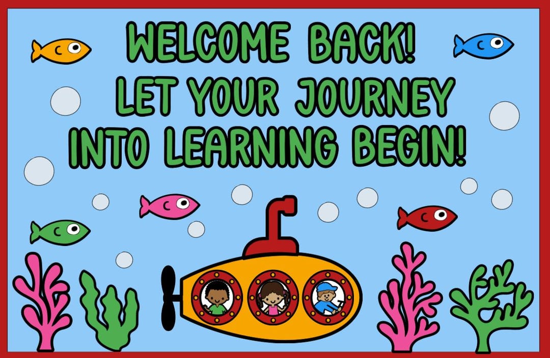 Let Your Journey Into Learning Begin Bulletin Board Kit, School ...