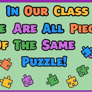 Puzzle Piece Bulletin Board Kit: Classroom, Library, School Decor - Etsy