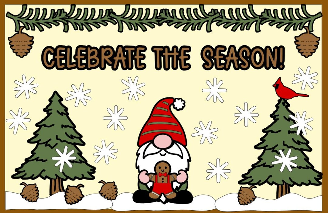 Celebrate the Season Bulletin Board Kit, Holiday, Winter, School ...