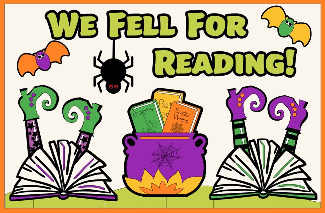 We Fell for Reading, Bulletin Board Kit, Reading, School, Library ...