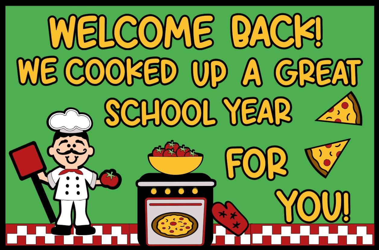 Welcome Back to School Bulletin Board Kit: Chef, Pizza Oven Decor - Etsy