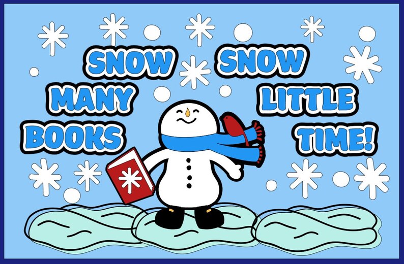 Snow Many Books Bulletin Board Kit School Reading Library - Etsy