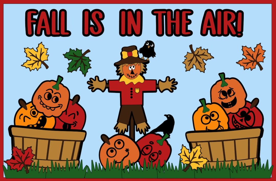Fall is in the Air Bulletin Board Kit, Fall, Halloween, Thanksgiving ...