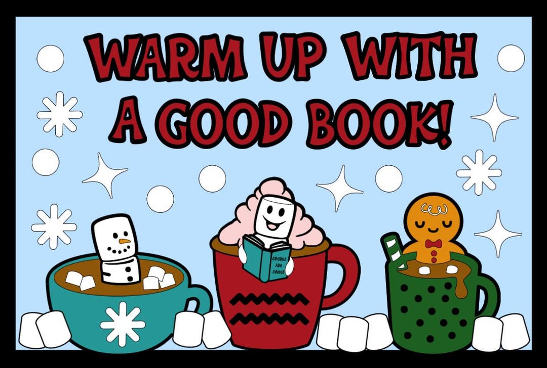 Warm up With A Good Book Bulletin Board Kit: Hot Cocoa, S'mores - Etsy