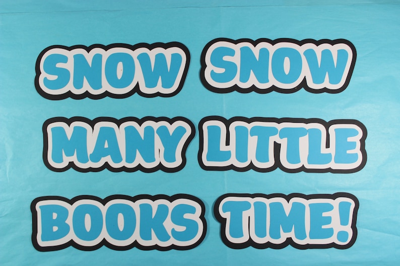 Snow Many Books Bulletin Board Kit School Reading Library - Etsy