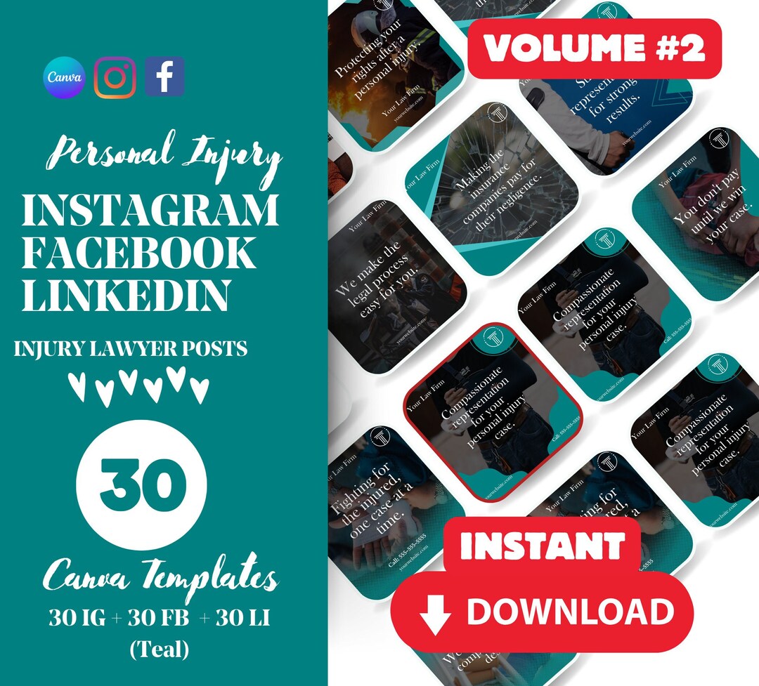 Personal Injury Social Media Posts | Instagram | Facebook | Linkedin ...