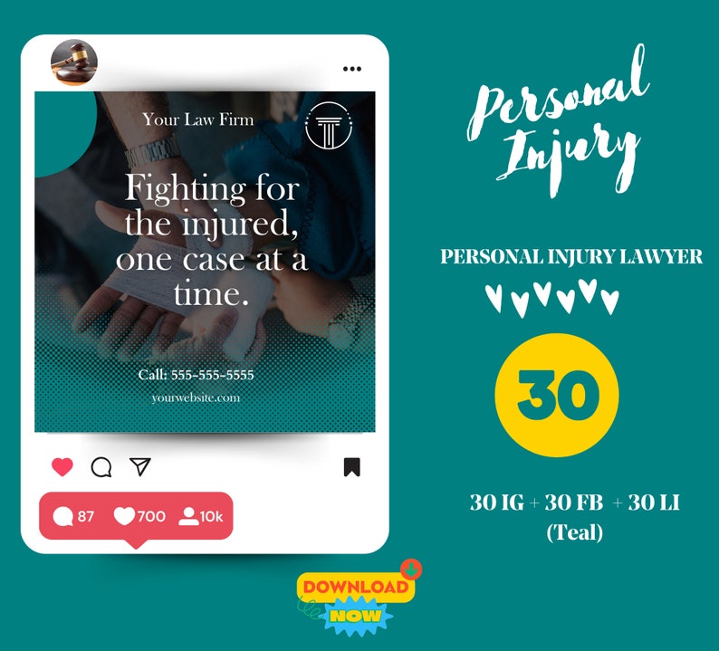 Personal Injury Social Media Posts | Instagram | Facebook | Linkedin ...