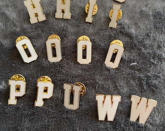 Gold Letter Pin | Etsy