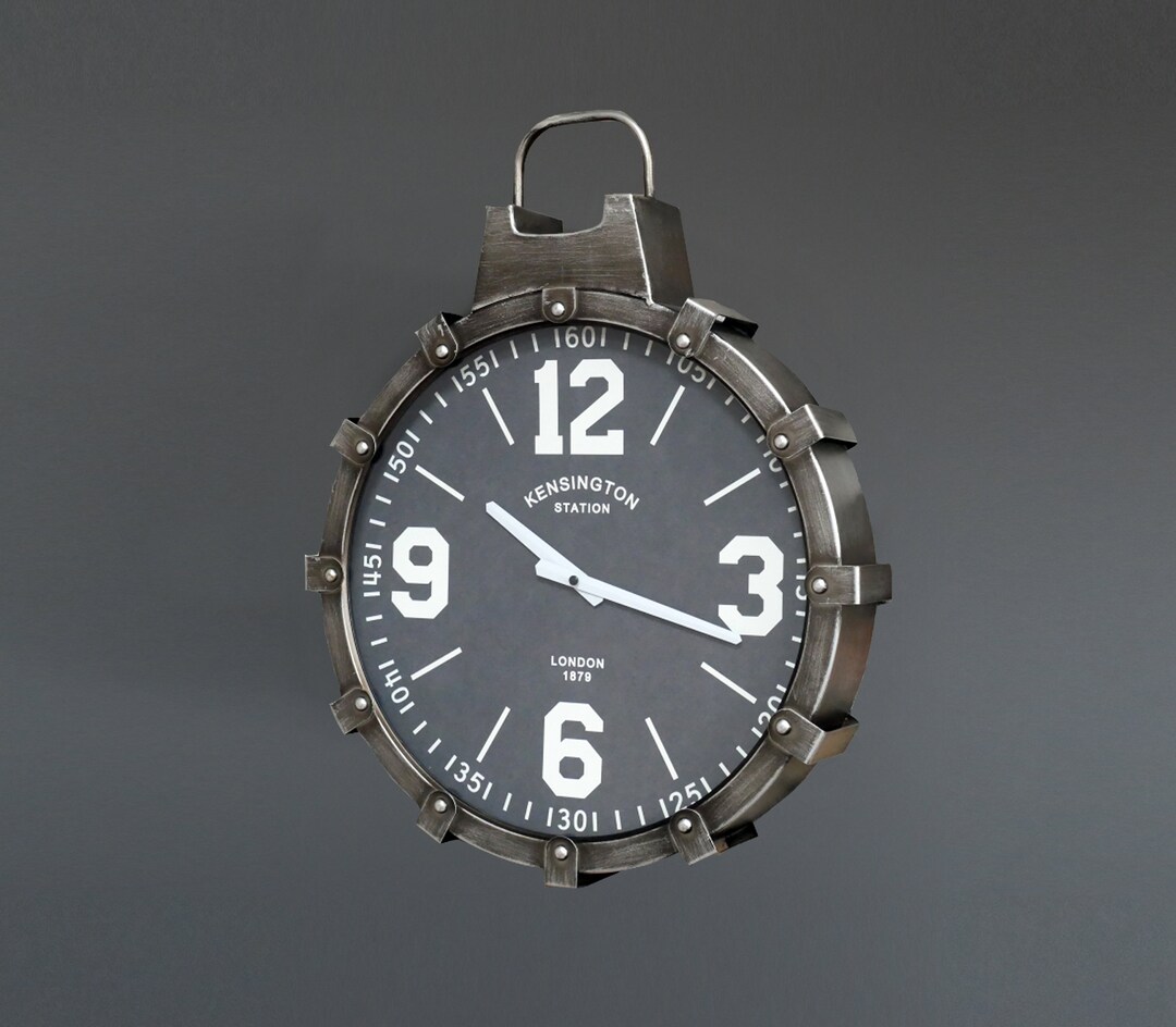 Industrial Metal Wall Clock - Etsy