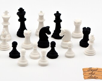 Chess Pieces Cake Topper - Etsy