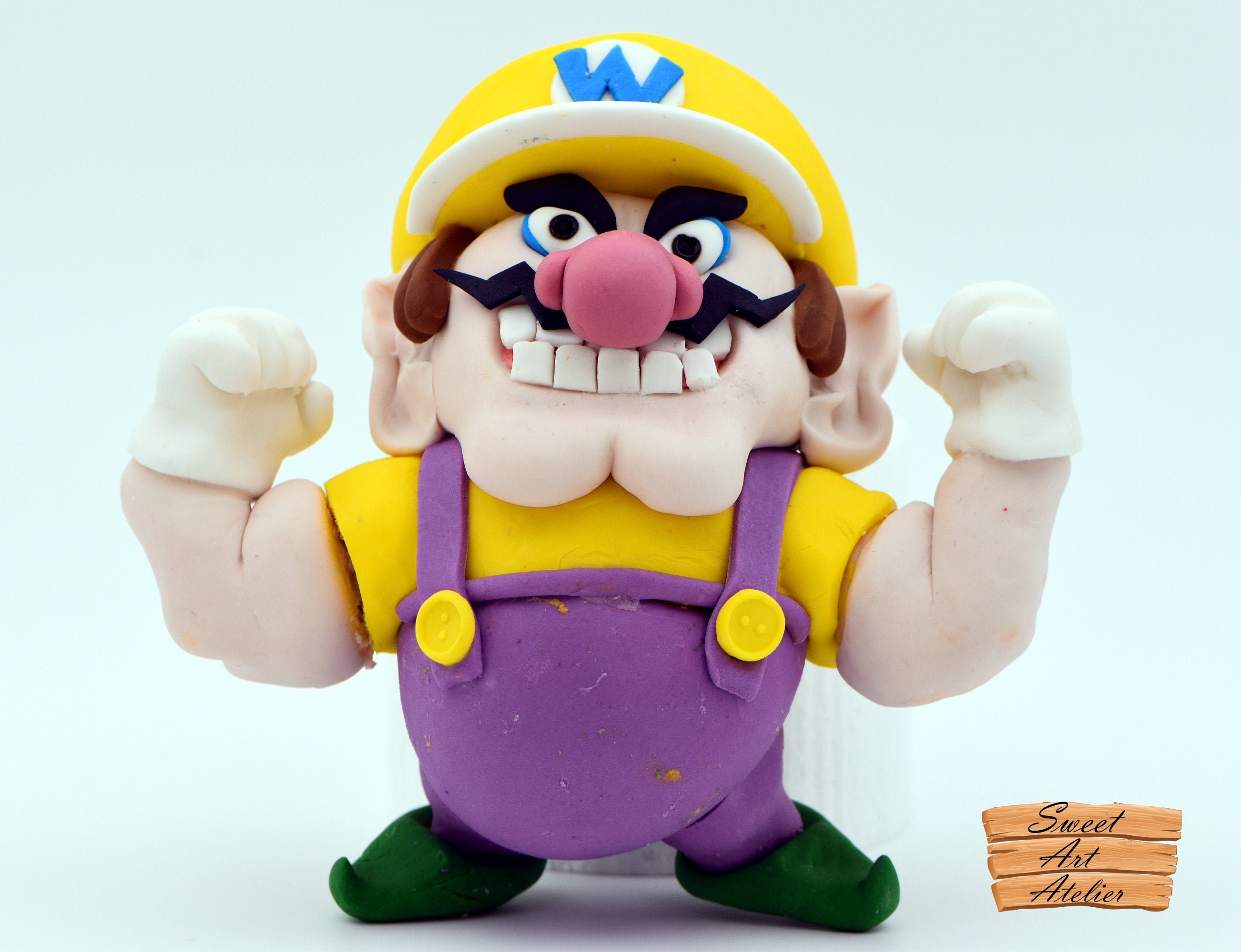 Edible Fondant Decorative Cake Topper - Wario 7"; Super Mario; Sweet ...