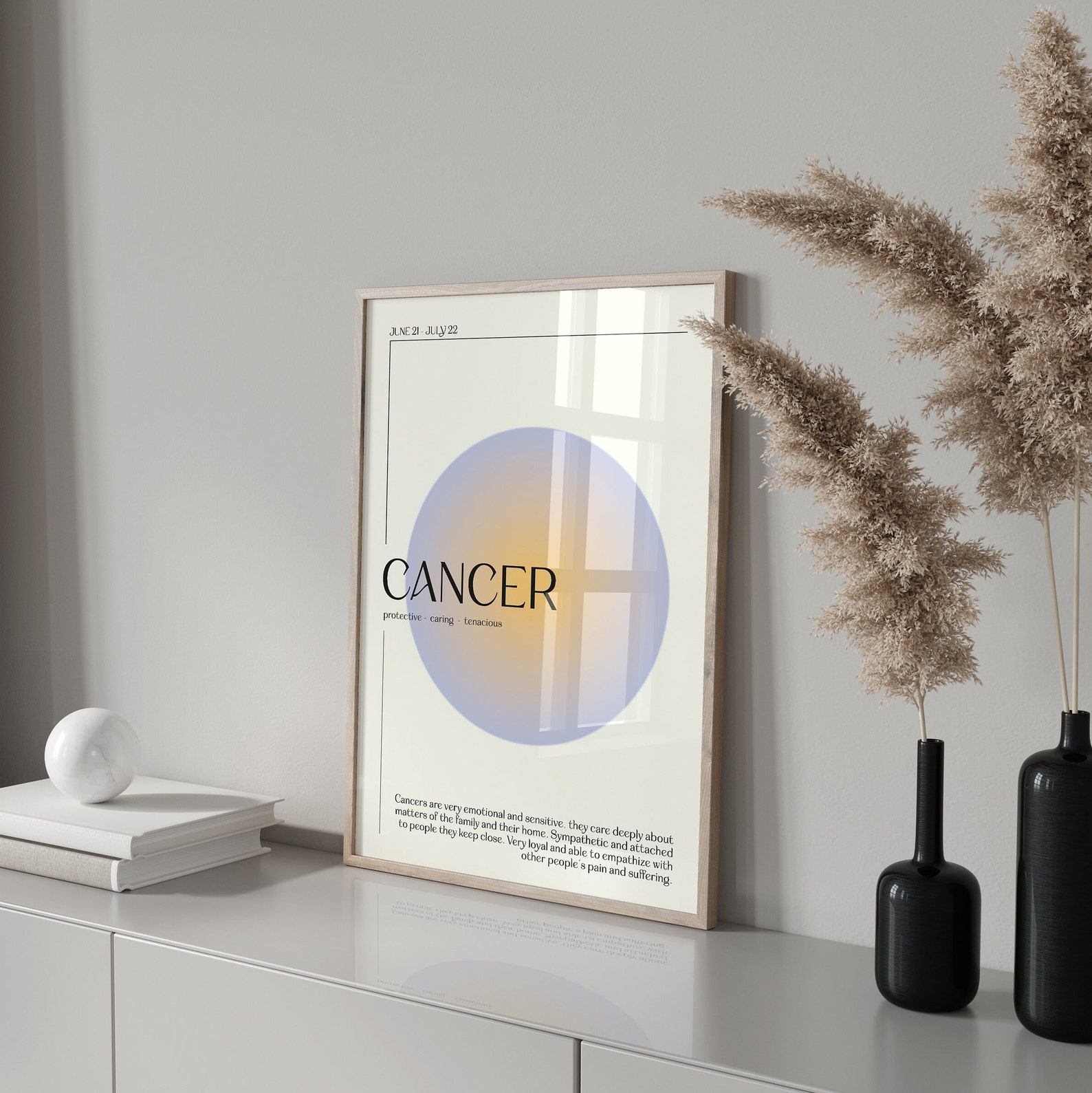 CANCER Star Sign Instant Download Print Zodiac Art Printable | Etsy