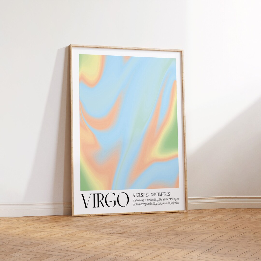 VIRGO Star Sign Instant Download Print, Zodiac Art Printable, Spiritual ...