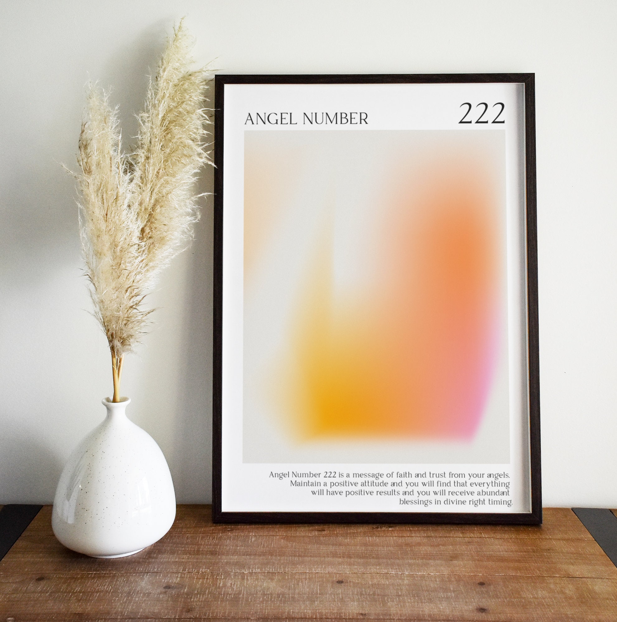 Angel Number 222 Printable Wall Art Spiritual Art Print | Etsy