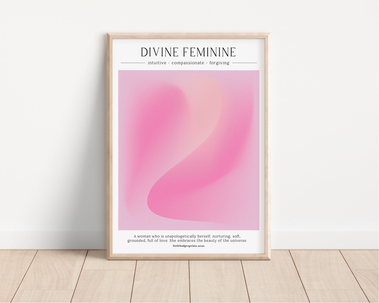 Set of 2 Divine Feminine Printable Wall Art Divine Timing - Etsy