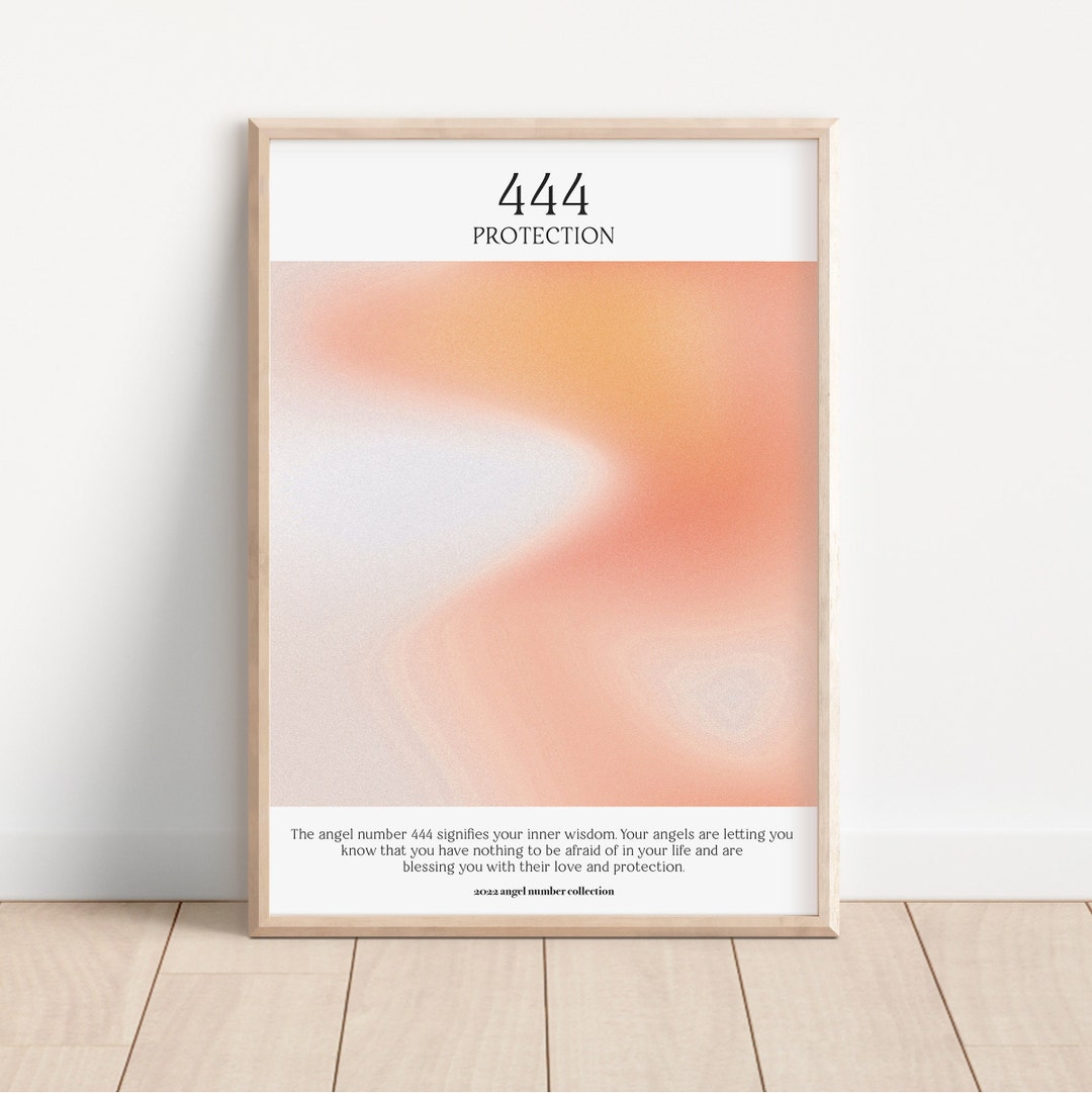 Angel Number 444 Printable Wall Art Spiritual Art Print - Etsy